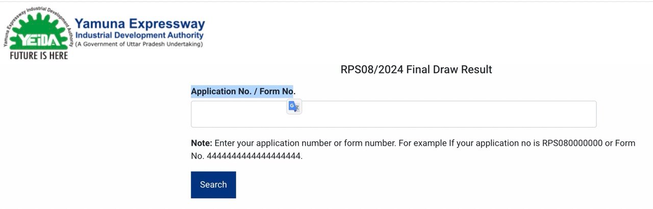 YEIDA Plot Scheme 2024 Draw Date for RPS 08A/2024, Relase Date